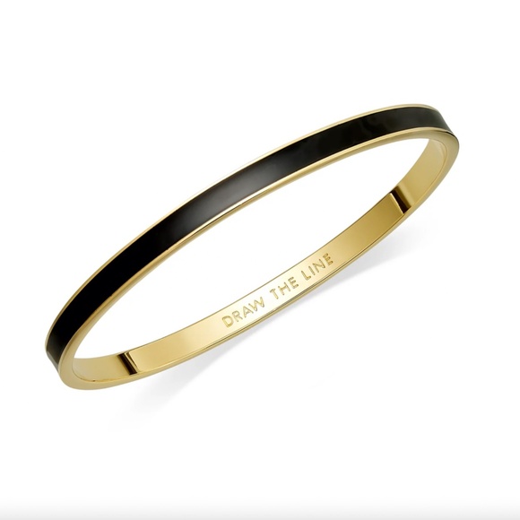 kate spade | Jewelry | Kate Spade Black And Draw The Line Bangle | Poshmark